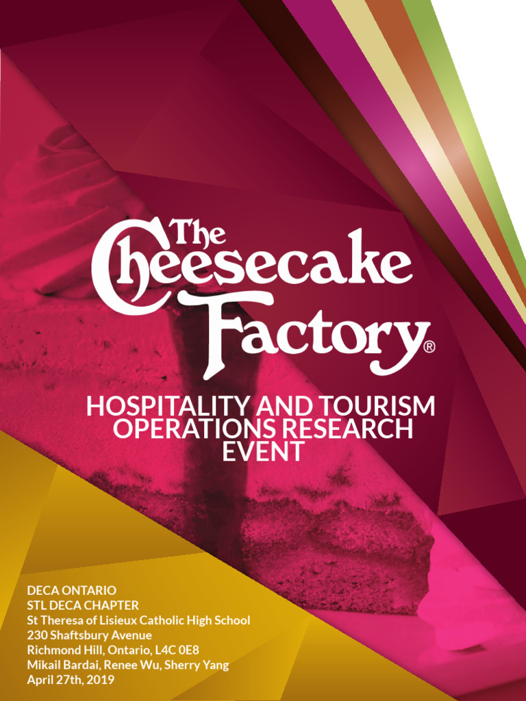 HTOR - 2019 ICDC The Cheesecake Factory | PDF | Corporate Social ...