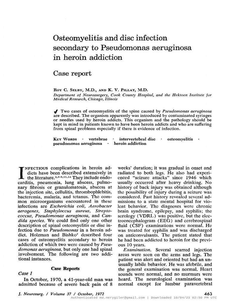 J Neurosurg Article p463 | PDF | Vertebral Column | Vertebra