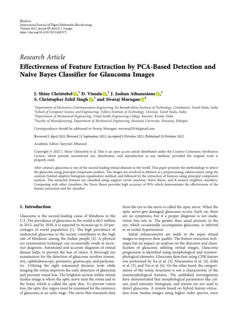 Effectiveness of Feature Extraction by PCA-Based D | PDF
