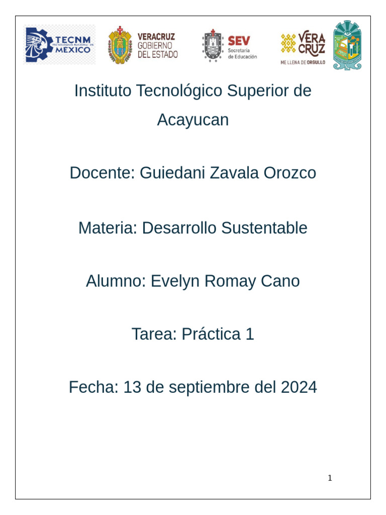 Instituto Tecnológico Superior de Acayucan | PDF | Sustentabilidad | Entorno natural