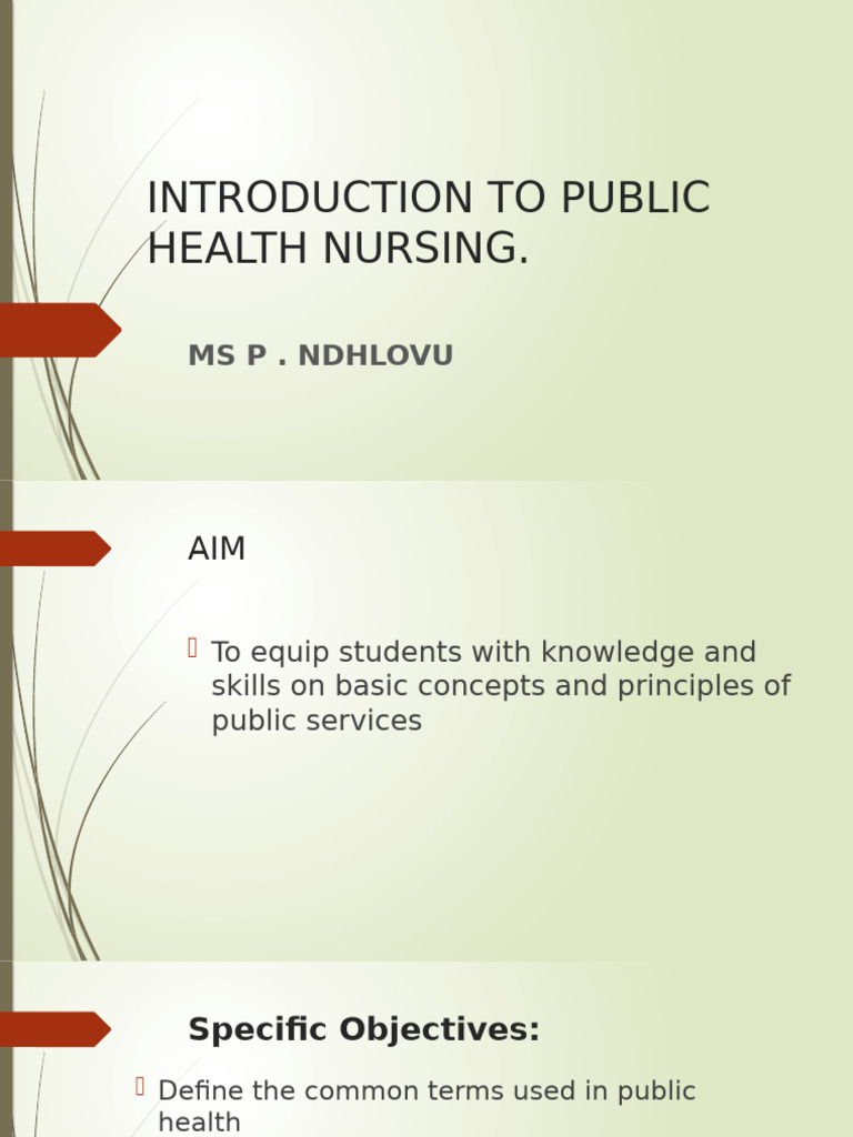 Introduction To Public Health Nursing | PDF