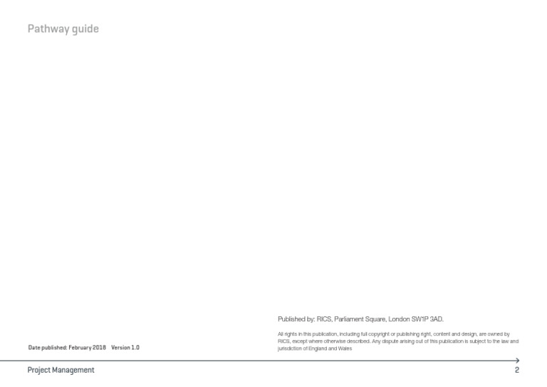 Project Management Pathway Guide Chartered Rics 2 | PDF