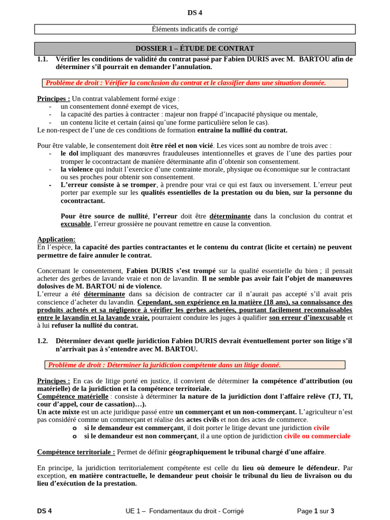 DS4 Corrigé | PDF