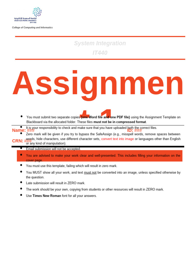 IT440 Assignment 1 | PDF