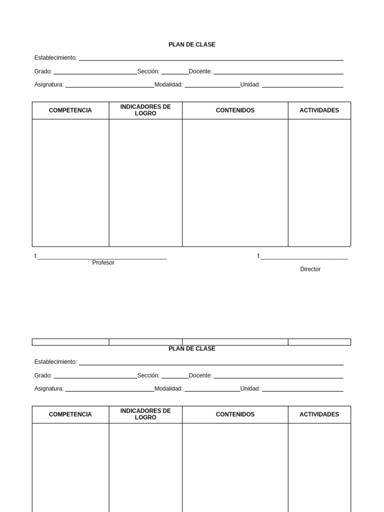 Plan de Clases | PDF
