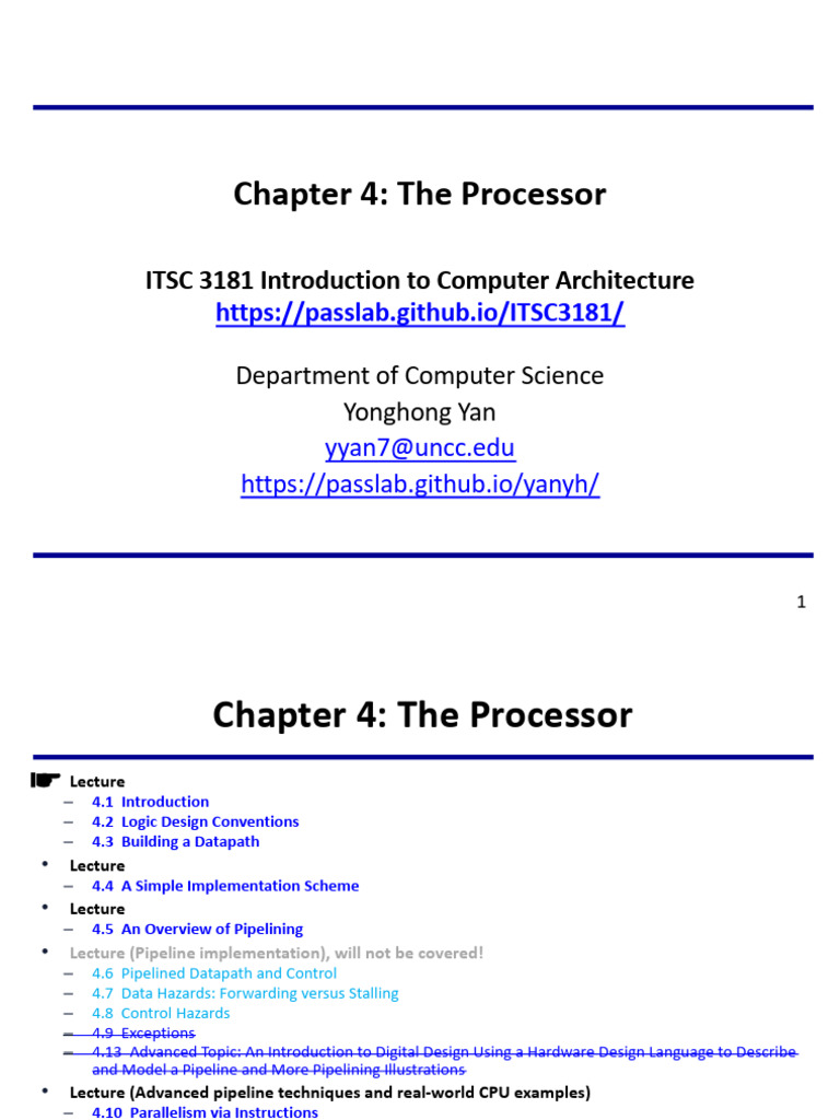 Chapter04 Processor | PDF
