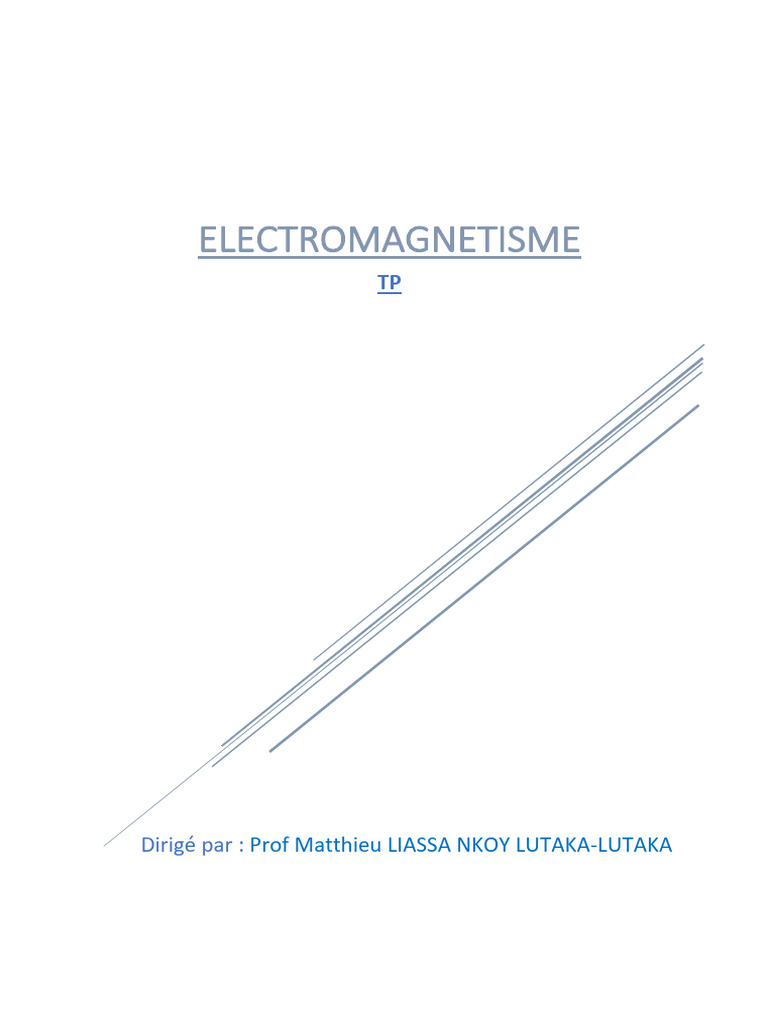 TP Electromagnetisme | PDF