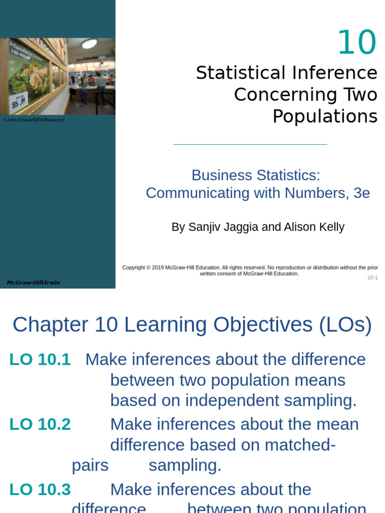 Jaggia - BS - 3E - Chap010 - PPT 3 | PDF