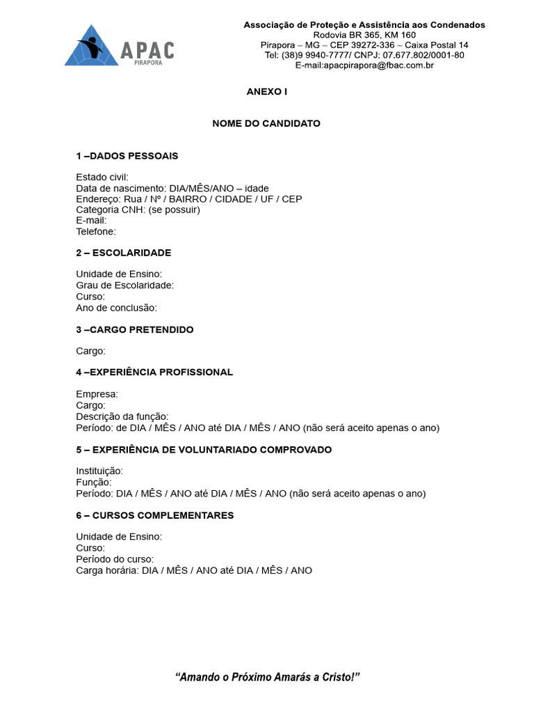 Currículo Apac | PDF