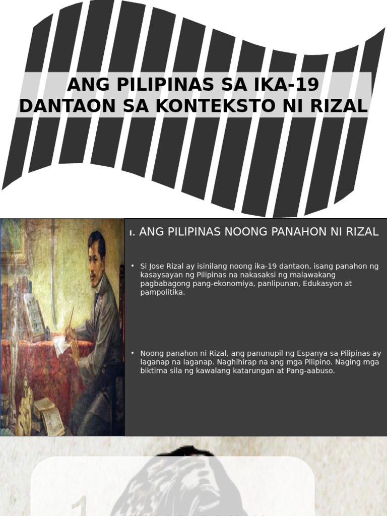 Ang Pilipinas Sa Ika-19 Daantaon Sa Konteksto Ni Rizal | PDF