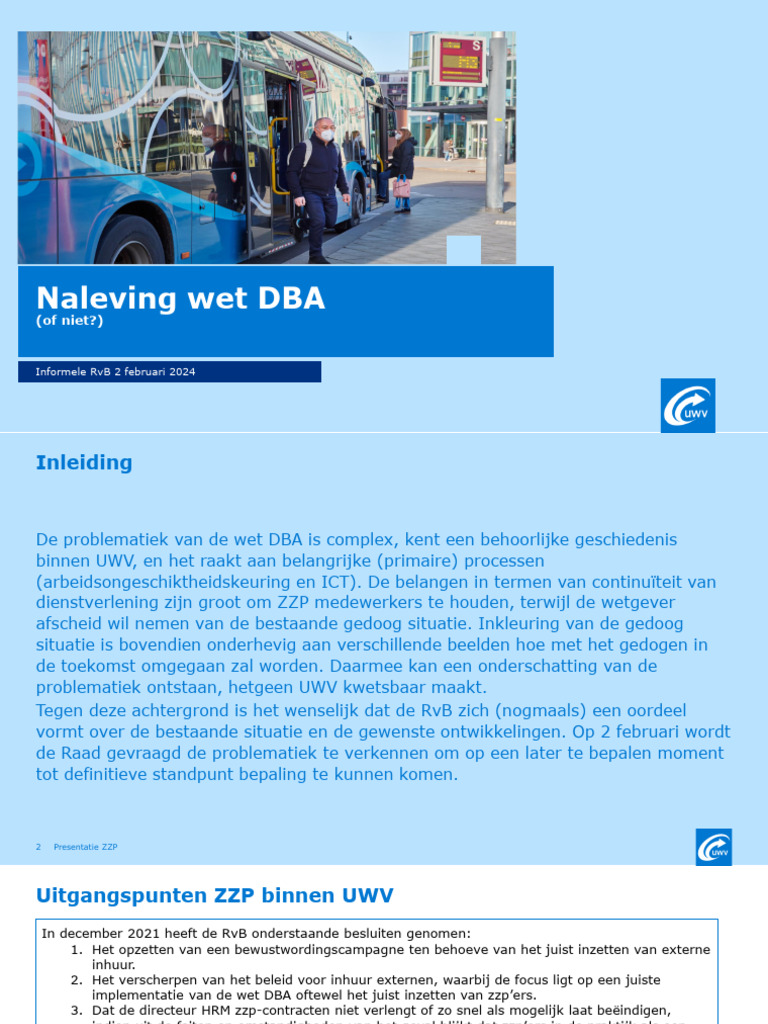 Presentatie Wet Dba | PDF