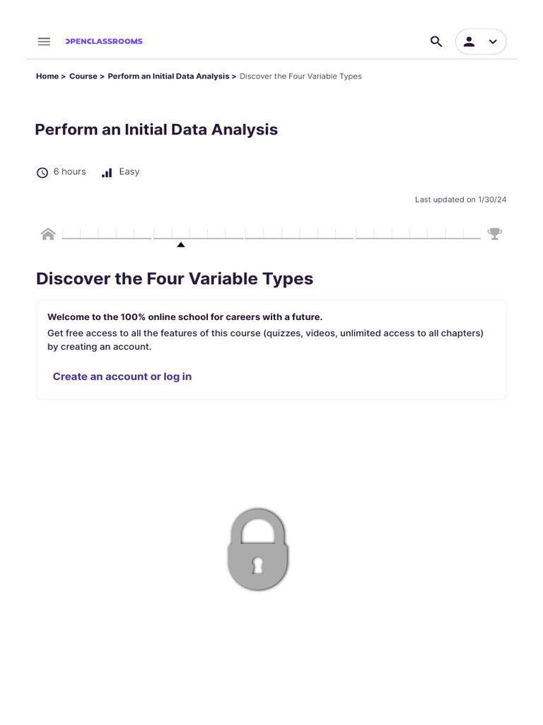 Discover the Four Variable Types - Perform an Initial Data Analysis - OpenClassrooms | PDF