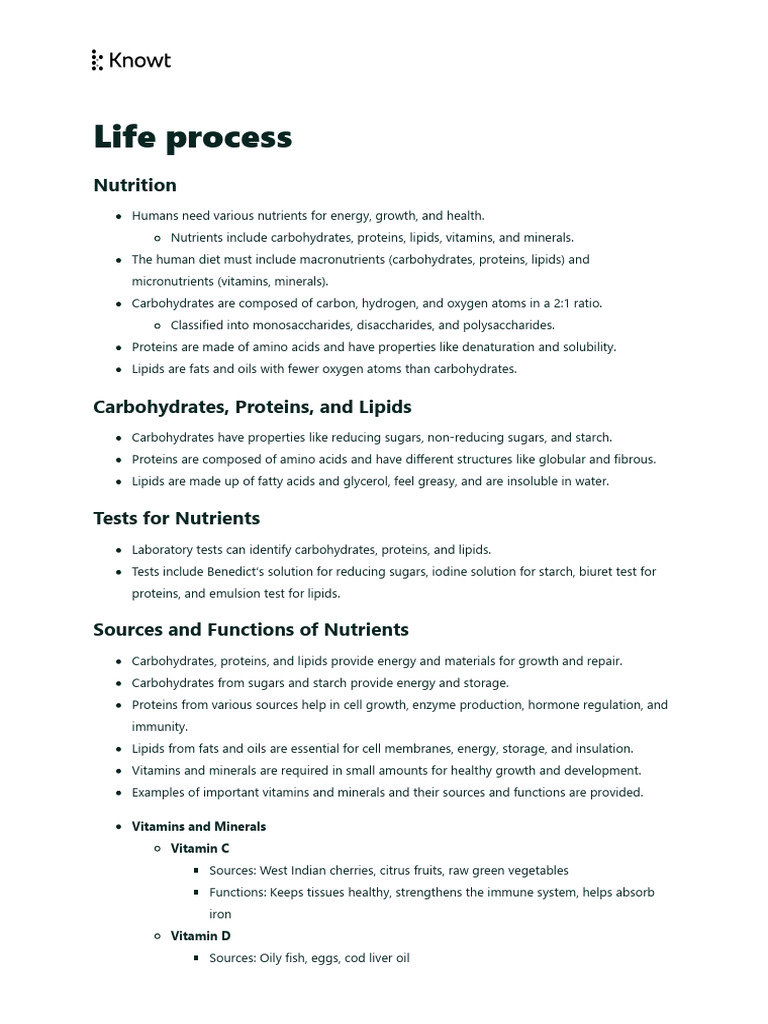 Life Process | PDF