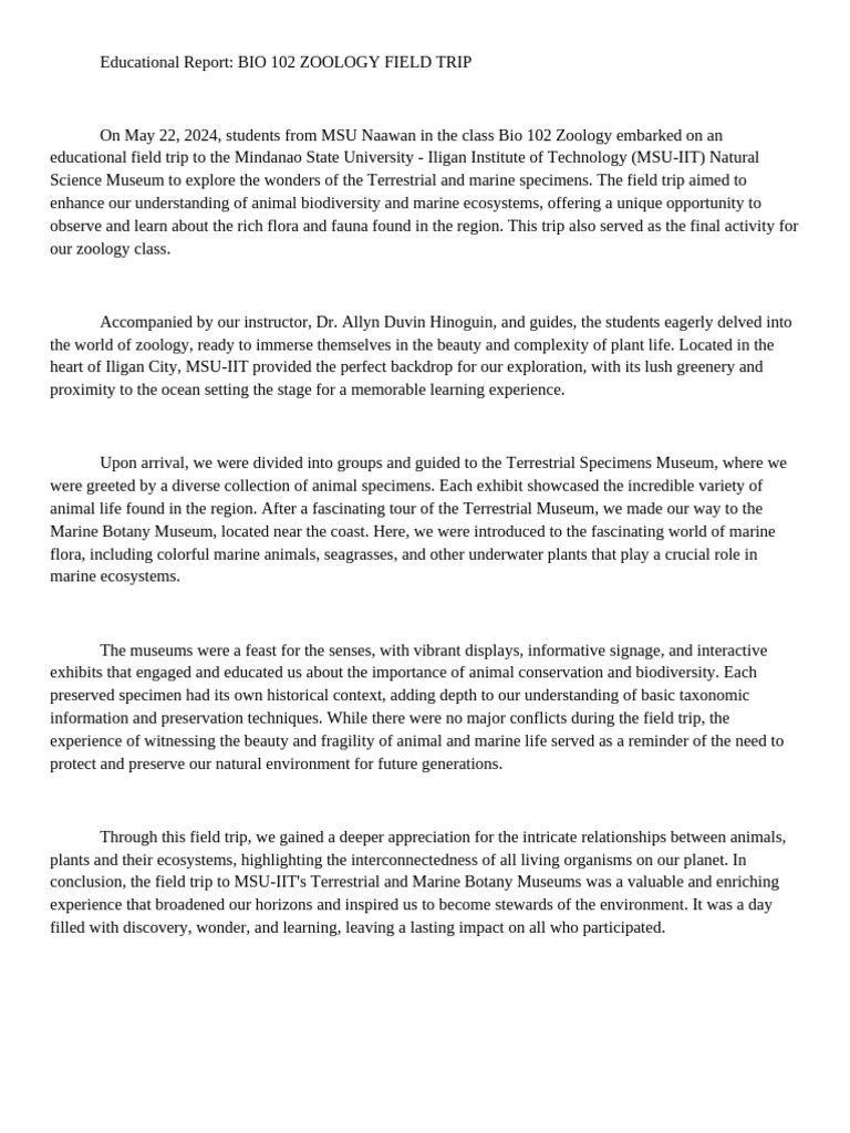 Educational Report | PDF