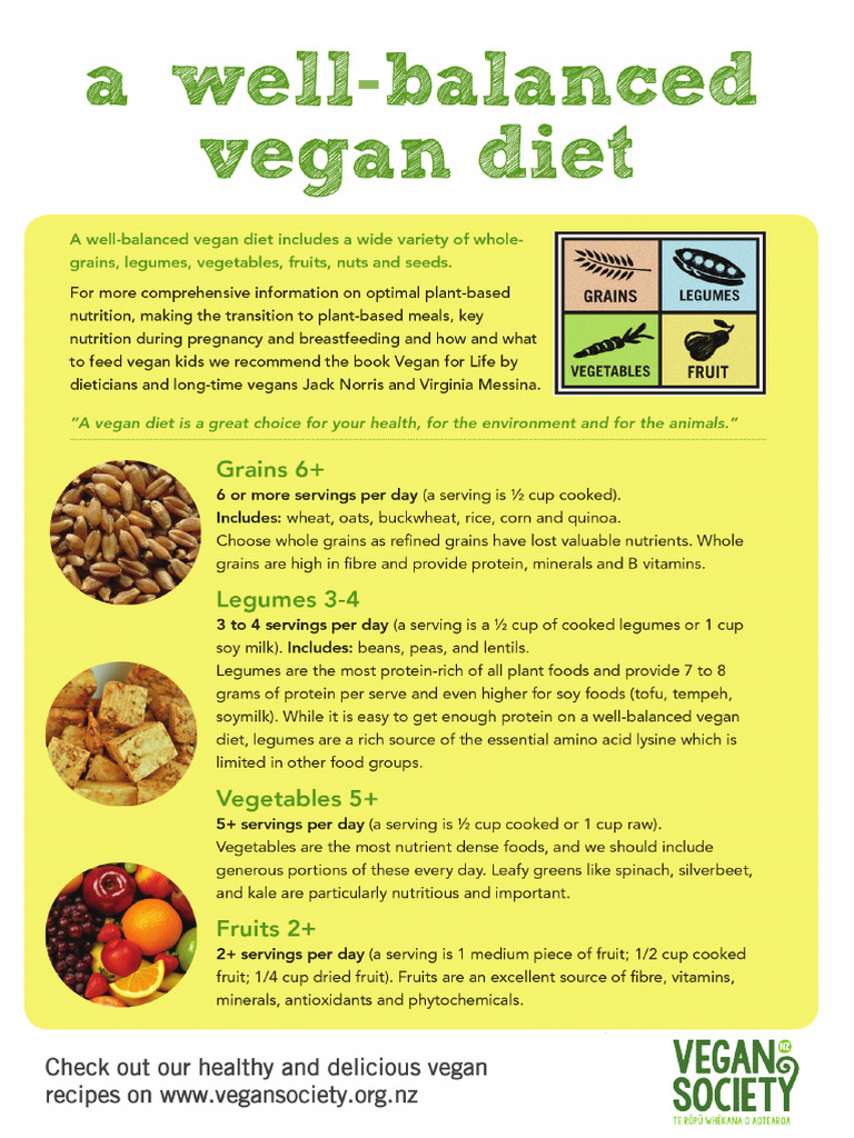 A Well Balanced Vegan Diet | PDF