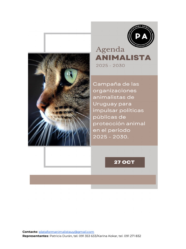 Agenda Animalista 2025 - 2030 | PDF