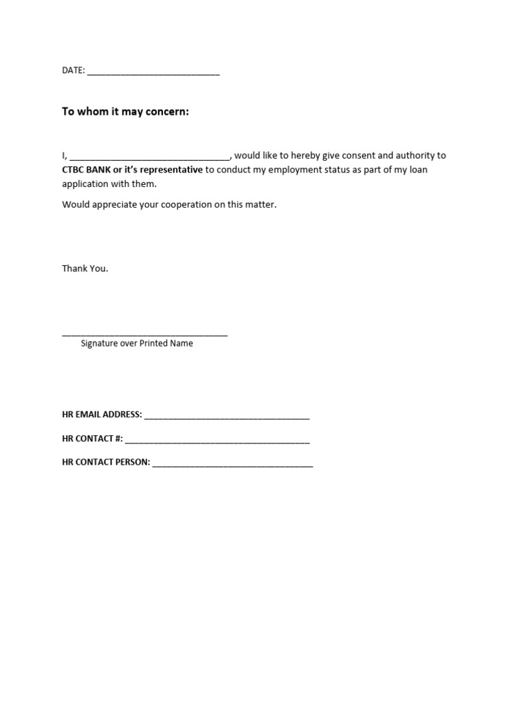 CTBC LOA For EV | PDF