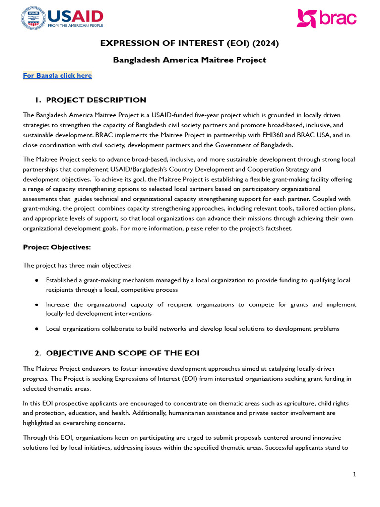 EOI - 2024 - Maitree Project - 5 June 2024-1 | PDF | Maternal Health | Social Science