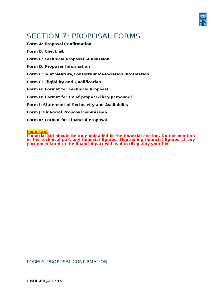 Section 7 - Proposal Forms | PDF