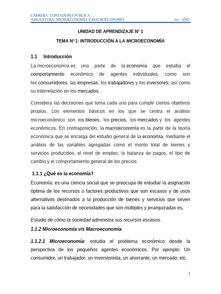 TEMA No1 .MicroEco - 2024 | PDF