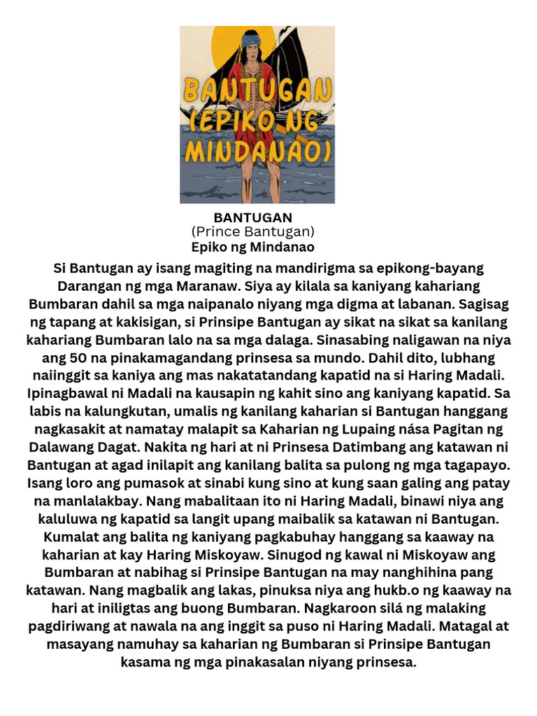 Buod Ni Lam-Ang - 20240920 - 203917 - 0000 | PDF