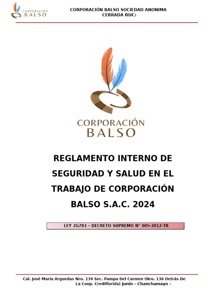 Reglamento Seguridad Del Trabajo | PDF