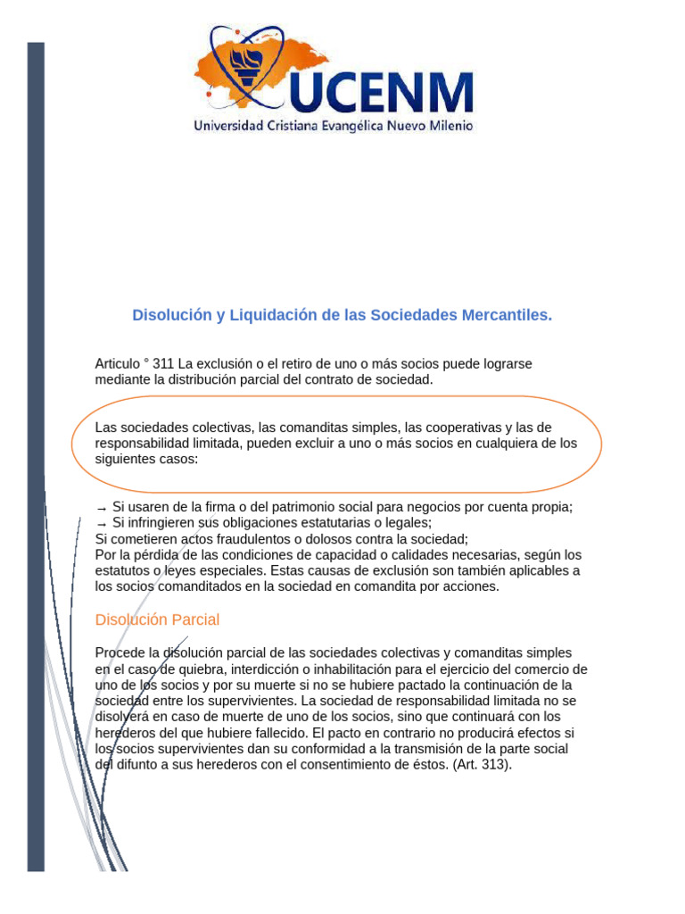 Disolucion y Liquidacion de Sociedades | PDF | Sociedad de responsabilidad limitada | Sociedad ...
