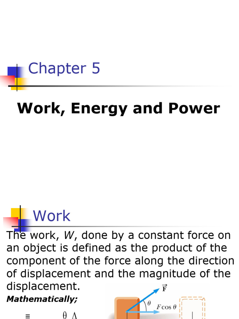 chapter05 work energy and power | PDF