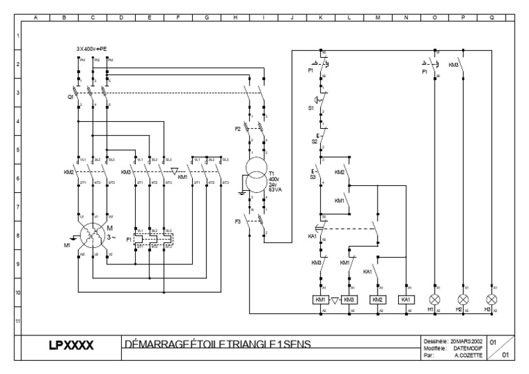 Démarrage Étoile Triangle 1 Sens | PDF