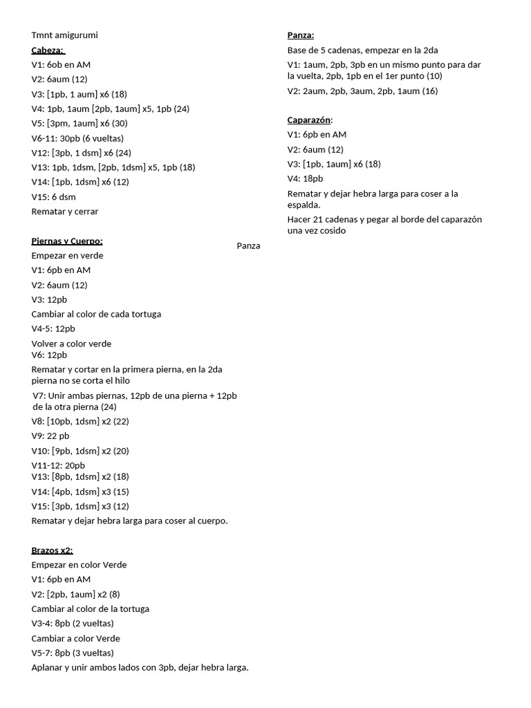 Tmnt amigurumi | PDF