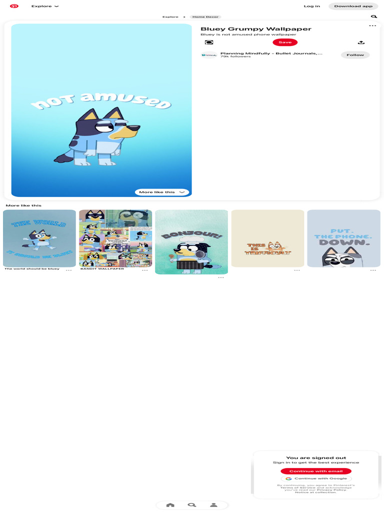 Bluey Grumpy Wallpaper | PDF