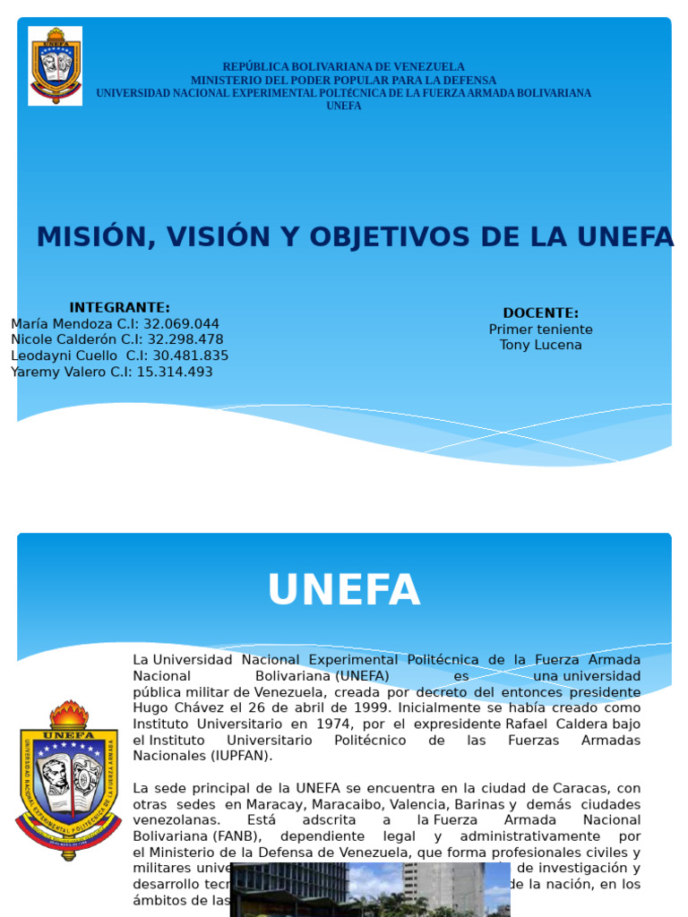 Mision Vision de La Unefa | PDF