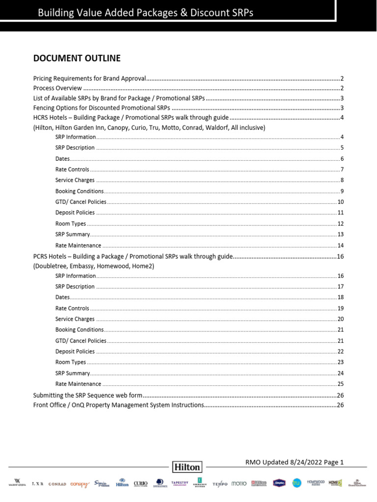 Building Package SRPs | PDF | Hilton Worldwide | Business