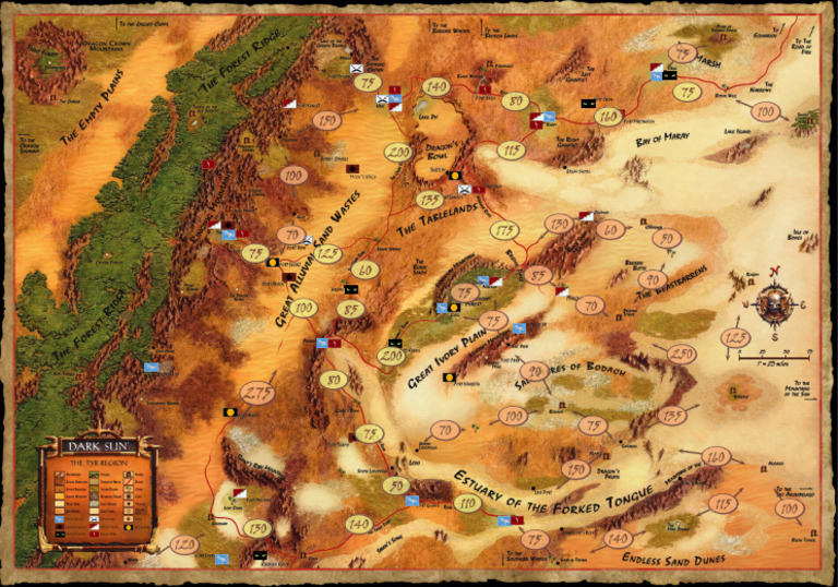 4e Dark Sun Map Detailed | PDF