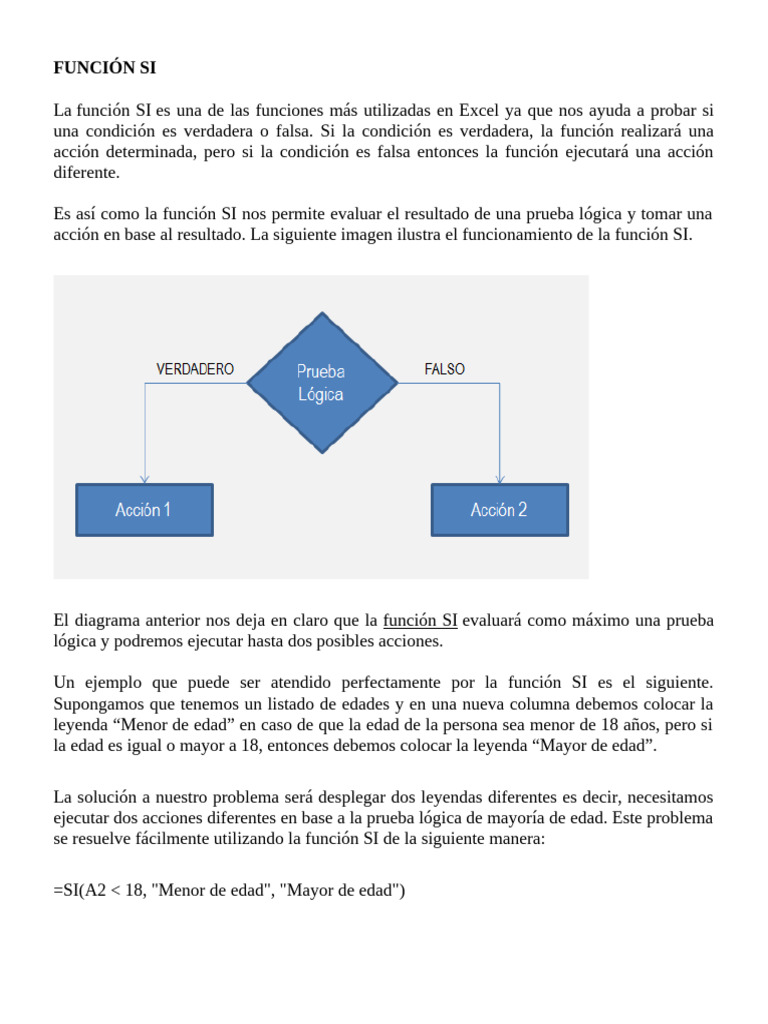 Función Si y Si Anidada | PDF