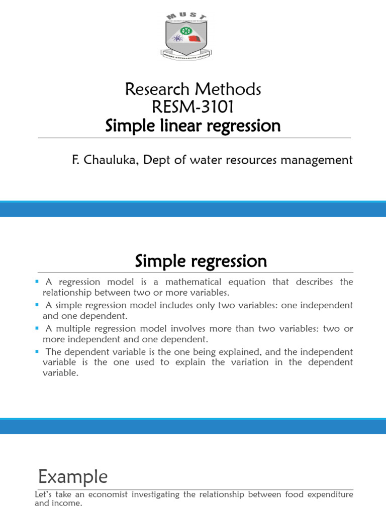 Lecture 12 Simple Linear Regression and Correlation - 1 | PDF Lecture 12 Simple Linear Regression and Correlation - 1 | PDF