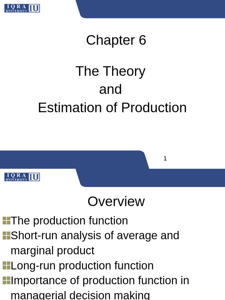 Lecture 5 and 6 | PDF | Production Function | Long Run And Short Run