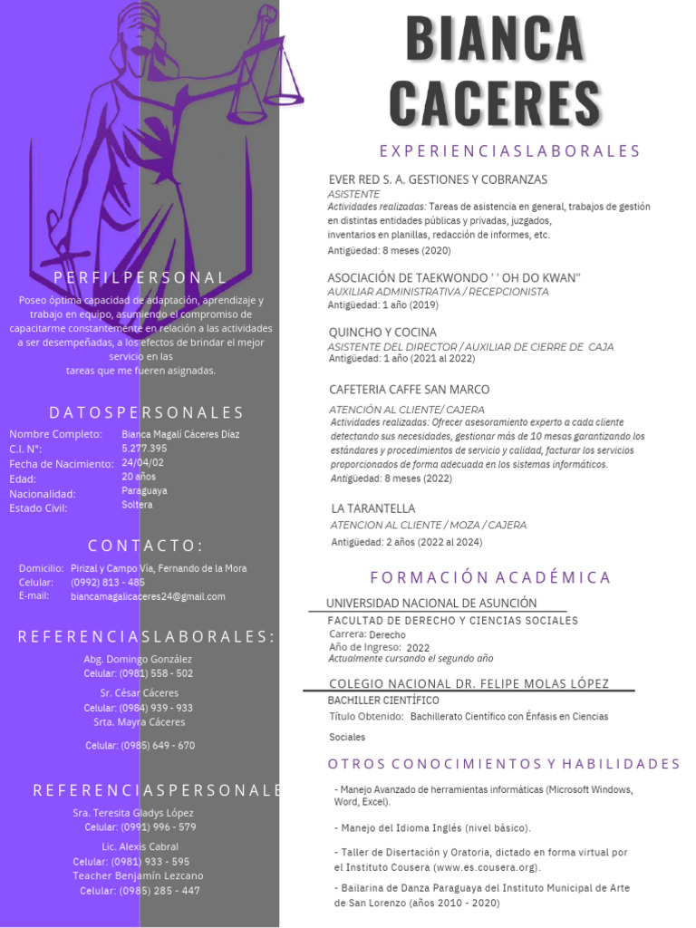 2024 CV - Bianca Caceres 2022 PDF | PDF