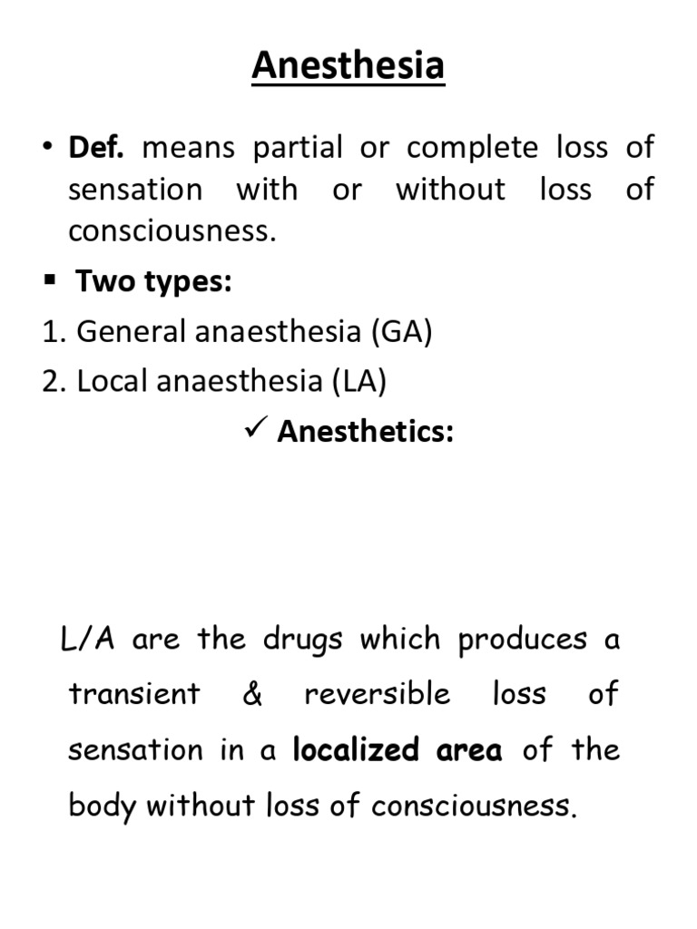 Local Anesthetics | PDF