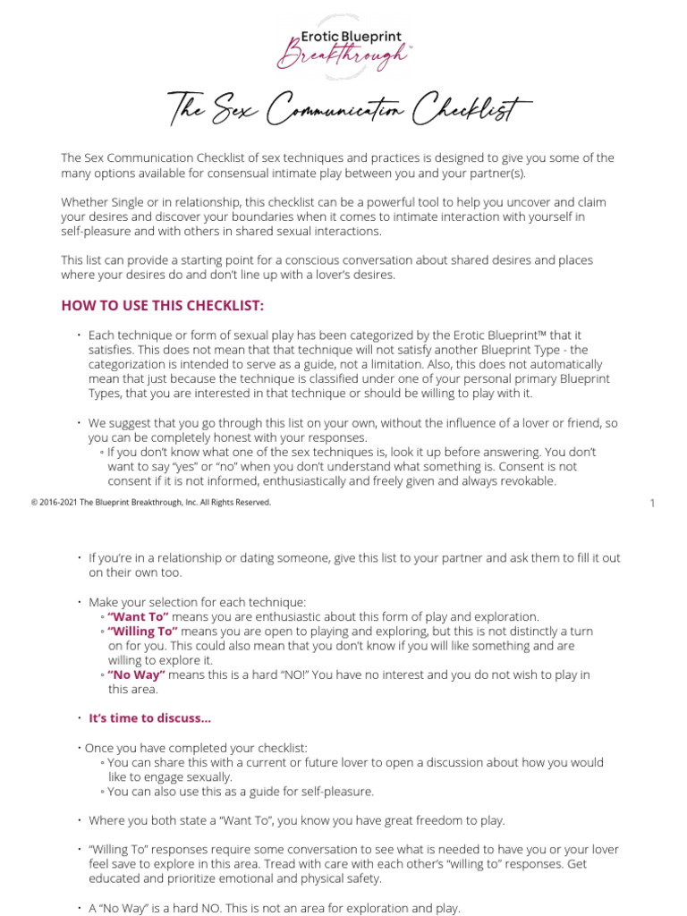 Sxcommunicationchecklist | PDF