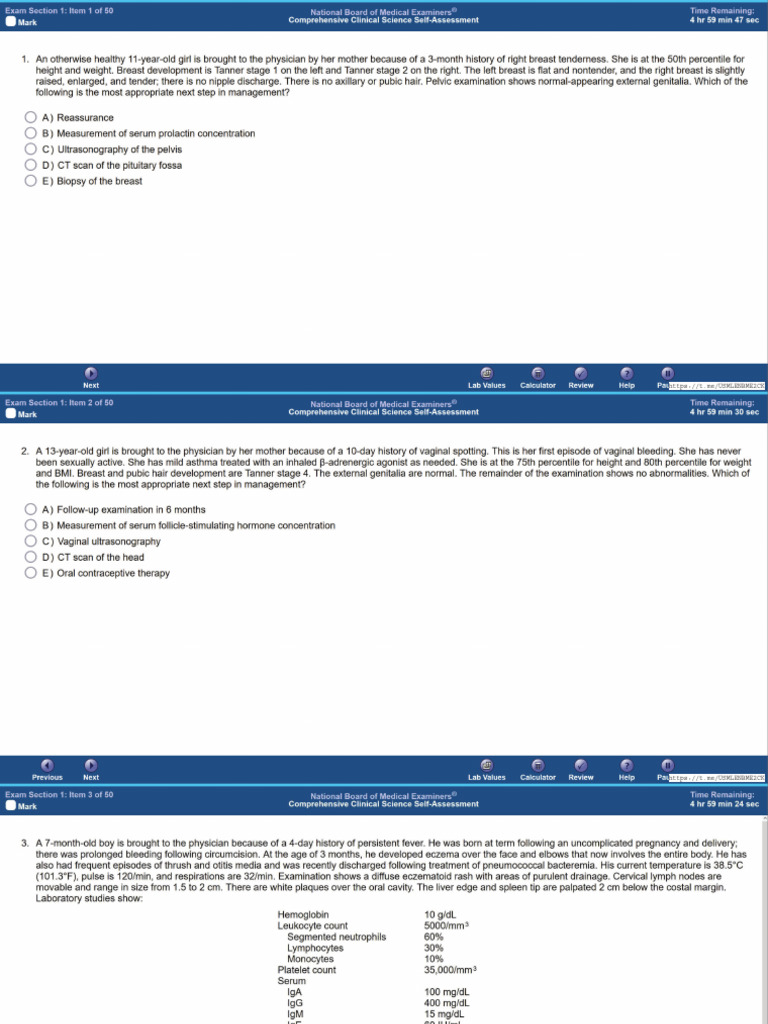 NBME 10 - Questions | PDF
