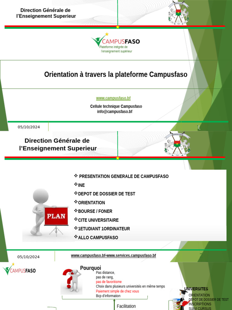 Presentation Campusfaso 2024 Orientation | PDF