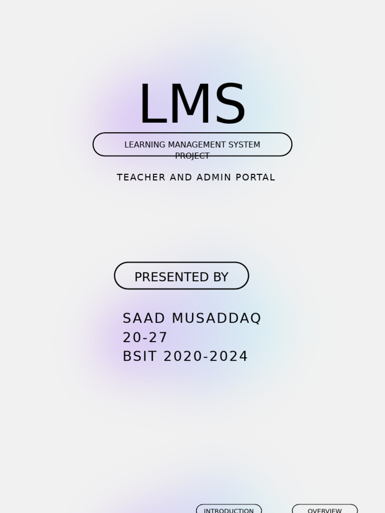Teacher and Admin Portal: Learning Management System Project | PDF