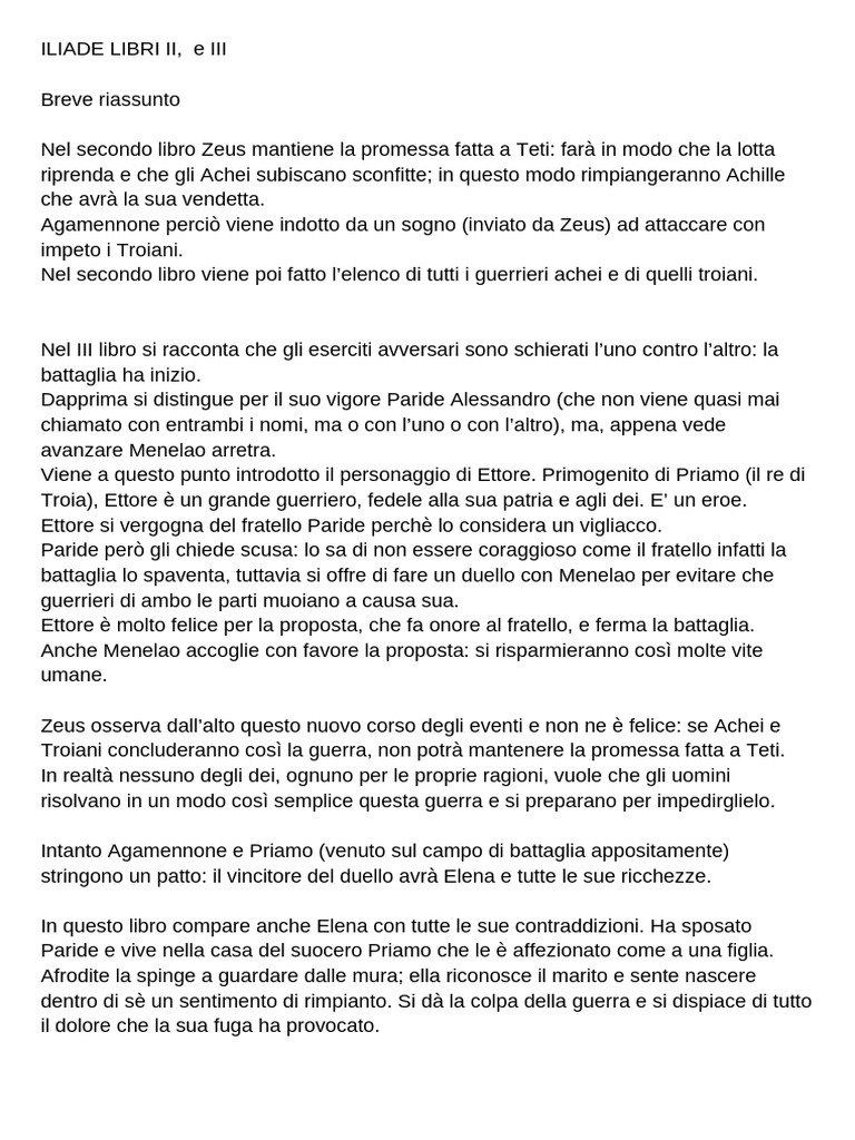 ILIADE LIBRI II, e III | PDF
