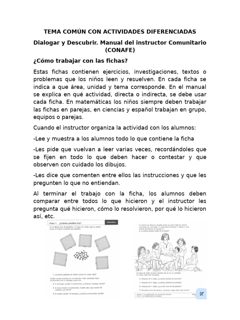 Dialogar y Descubrir. Manual Del Instructor Comunitario | PDF