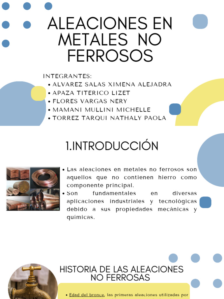 Aleaciones en Metales No Ferrosos | PDF