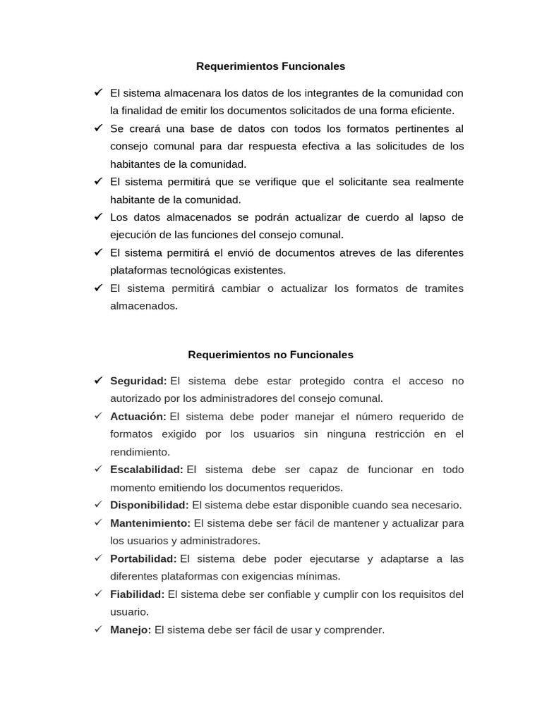 Requerimientos Funcionales | PDF