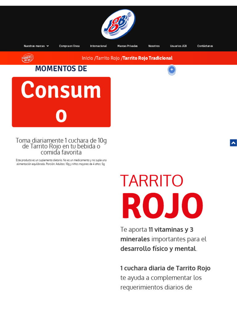 Tarrito Rojo Interna - JGB | PDF | Suplementos dietéticos