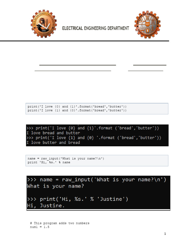 LOZANO, JUSTINE S.-LAB 2 PYTHON | PDF