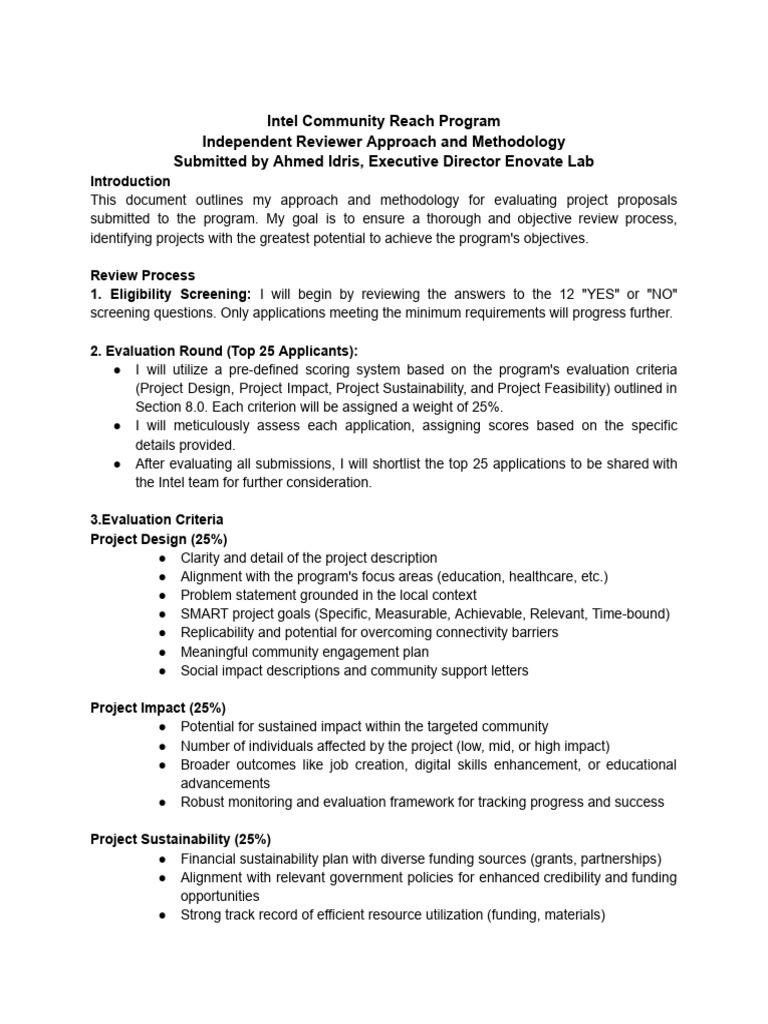 Intel Community Reach Program | PDF